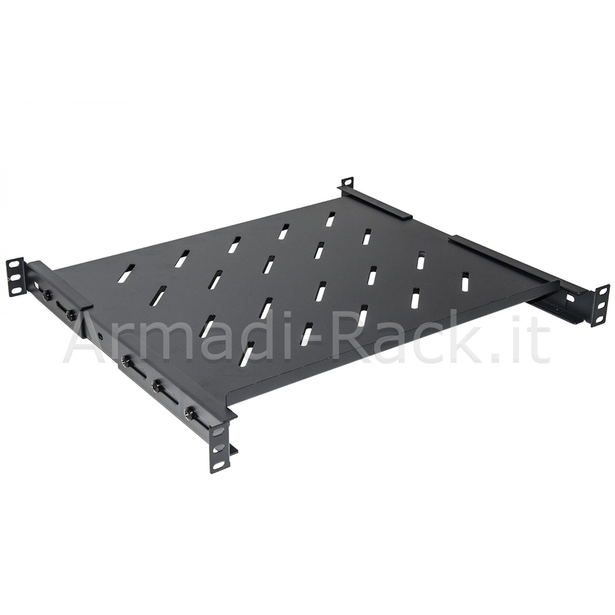 Ripiano per armadio rack 19 allungabile 350 mm con 4 agganci nero ...